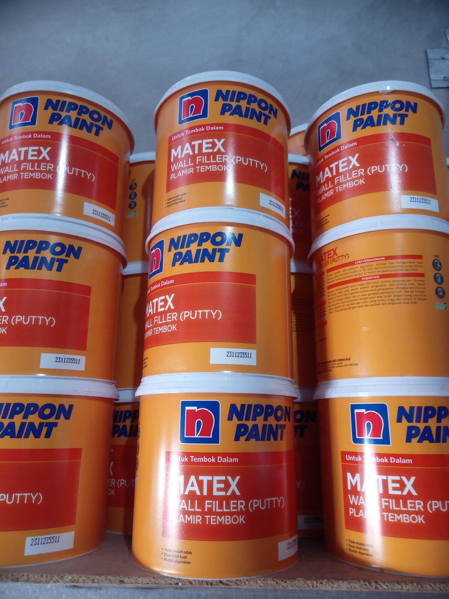 matex Nippon paint 1kg plamir tembok wall Fuller | Lazada Indonesia