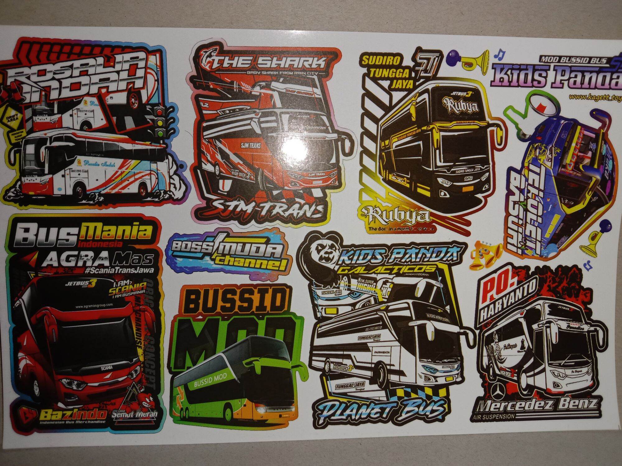 50 LEMBAR SETIKER TEMPELAN BUS TELOLET BUS OLENG | Lazada Indonesia