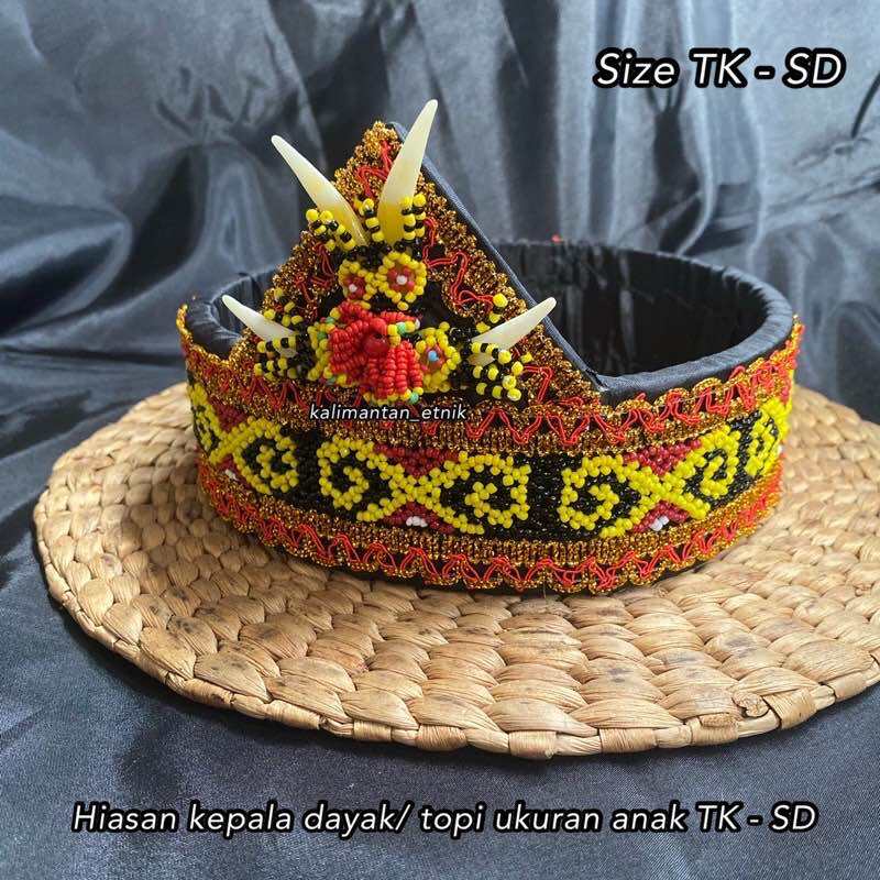 TOPI TARI ADAT / HIASAN KEPALA DAYAK SIZE ANAK | Lazada Indonesia
