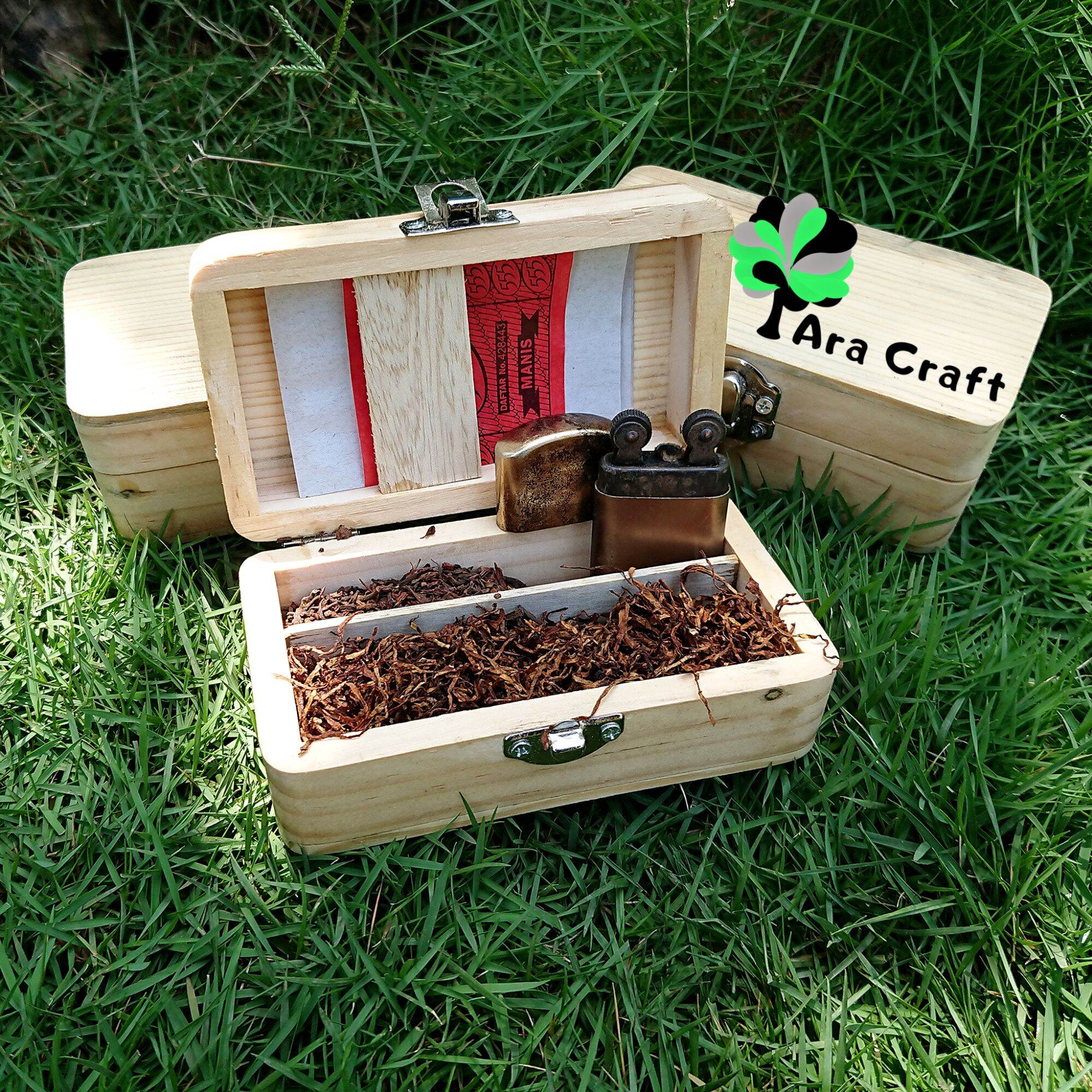 Tempat rokok dan korek api. Koram tempat tembakau box kayu rokok ...