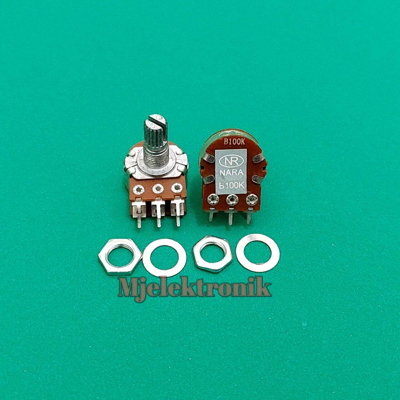 Potensio mono B100K klik 15mm for audio Amplifier potensiometer ...