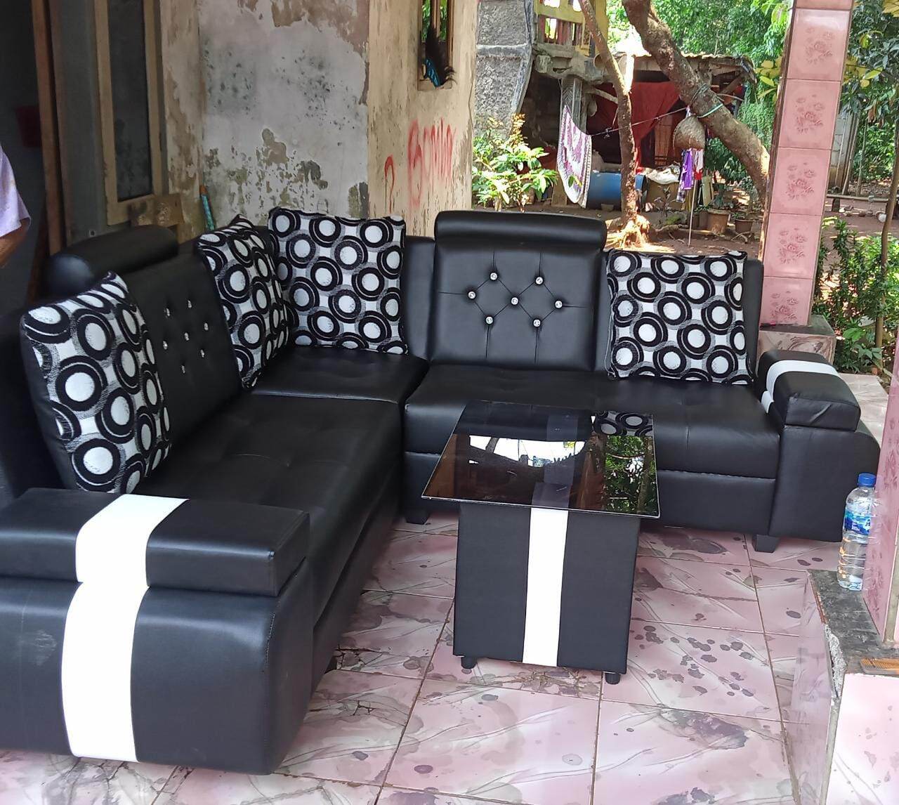 sofa sudut tangan D sofa sudut L sofa sudut minimalis | Lazada Indonesia