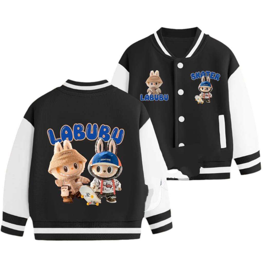 varsity anak labubu/kuromi 4-12 tahun/jaket baseball anak labubu/kuromi ...