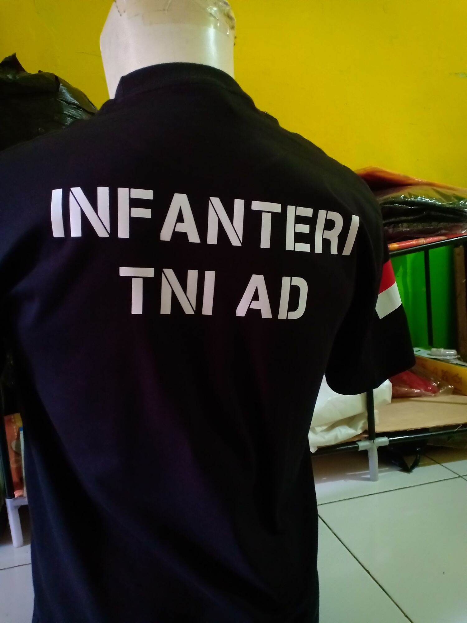 Kaos TNI AD Infanteri Lengan Pendek Baju Kaos Infanteri TNI AD Premium ...