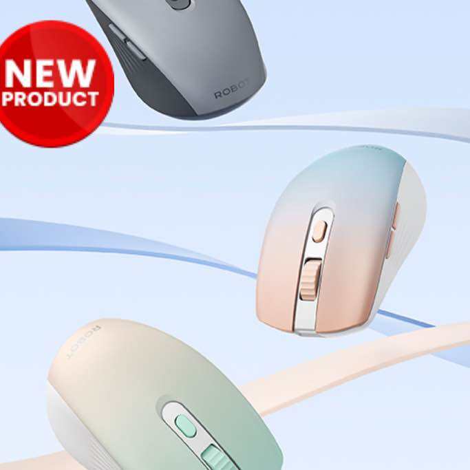 Mouse Wireless Robot M370 Silent Key 800-1200-2400-3200 DPI 6D Pink ...