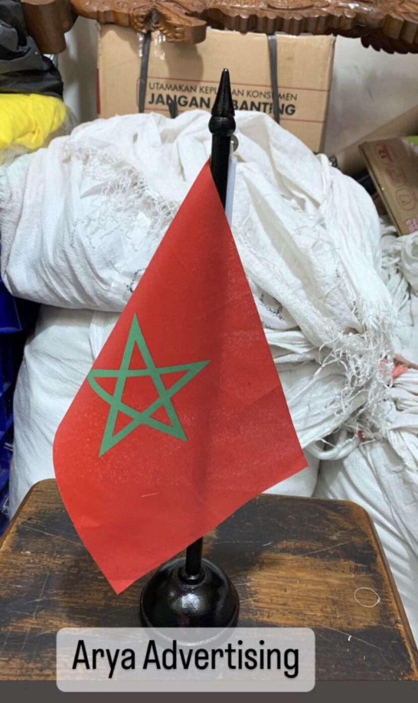 Bendera negara MAROCO+tiang kayu meja | Lazada Indonesia