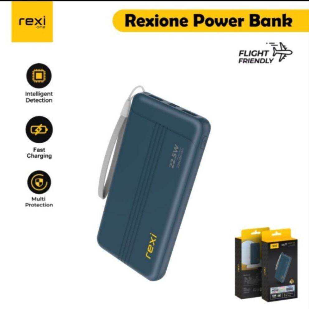 Rexi Power Bank 10000 mAh Type C+Micro Input dan Dual Output USB MD10 ...