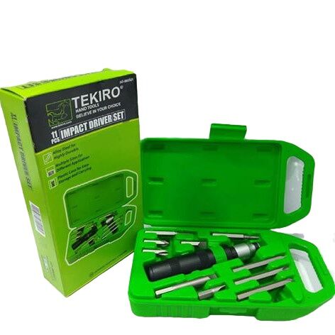 obeng ketok tekiro set 11 pcs IMPACT DRIVER SET TEKIRO 11 PCS | Lazada Indonesia