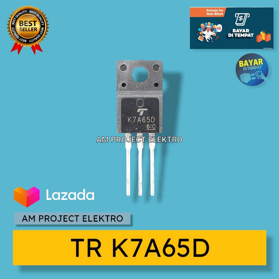 MOSFET K7A65D FET tv polytron K 7A65D merk toshiba K7A65 D | Lazada ...