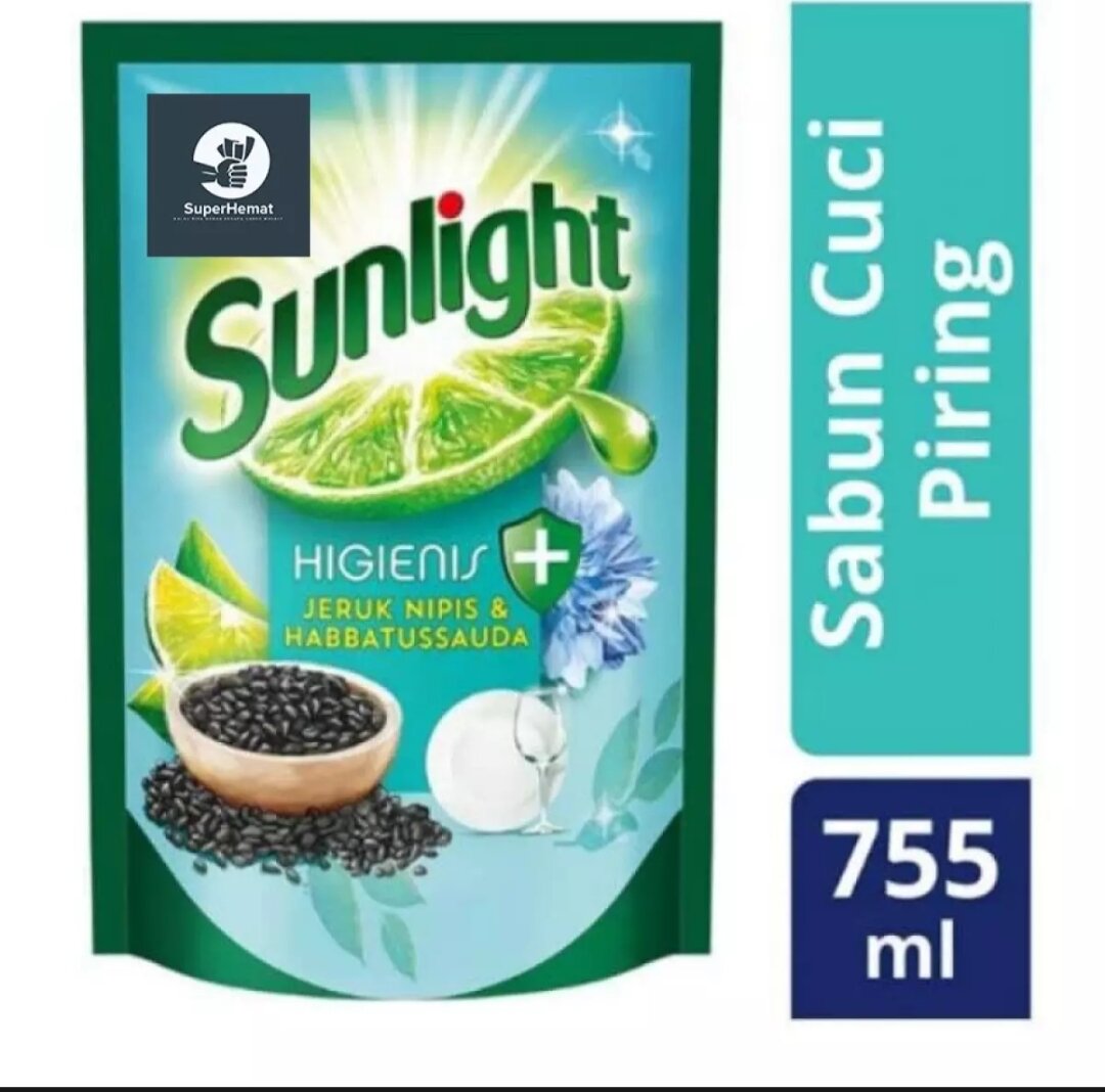 Sunlight Higienis Jeruk Nipis & Habbatussauda pencuci piring Reffil ...