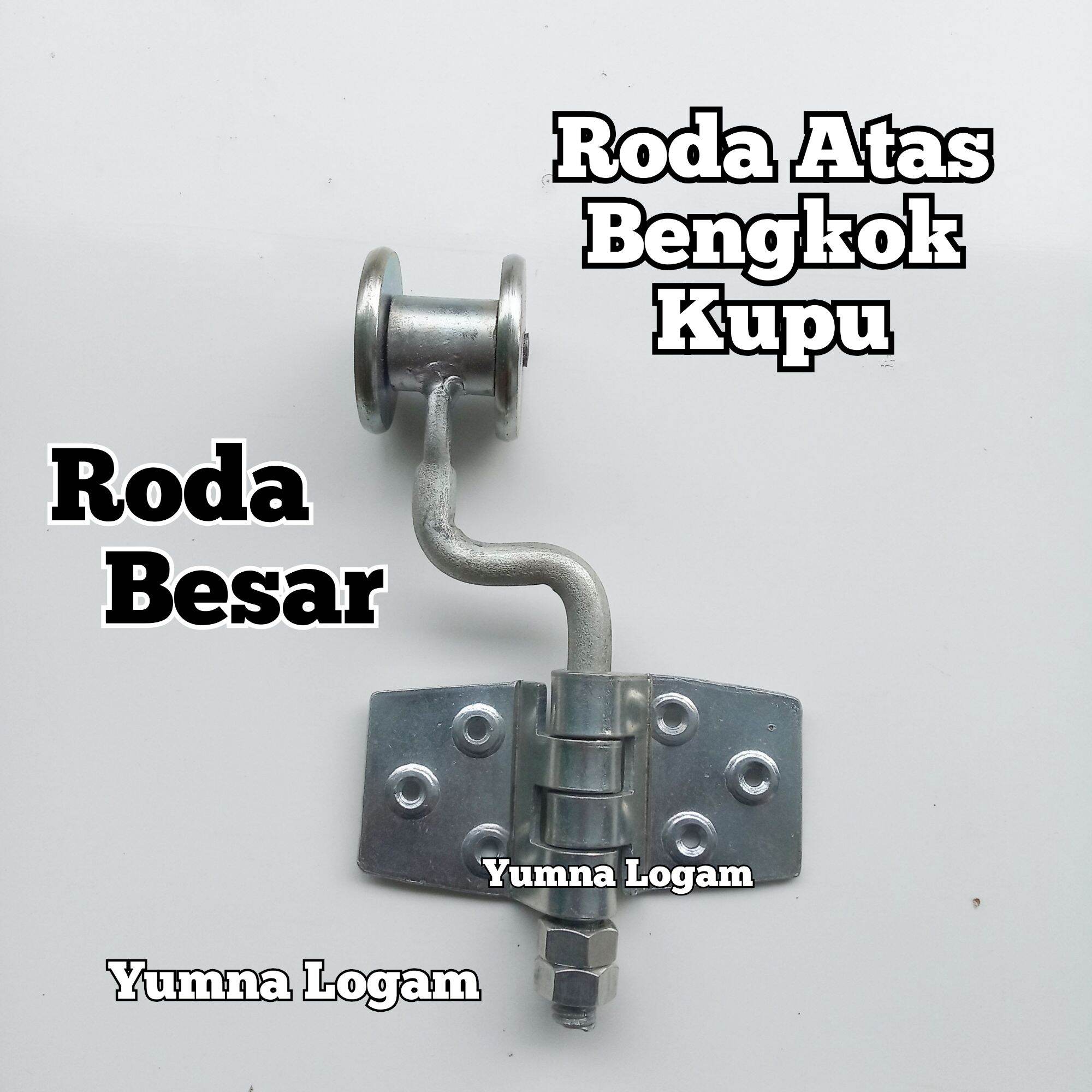 Roda atas bengkok L kupu roda pintu lipat sliding garasi rel handerson ...