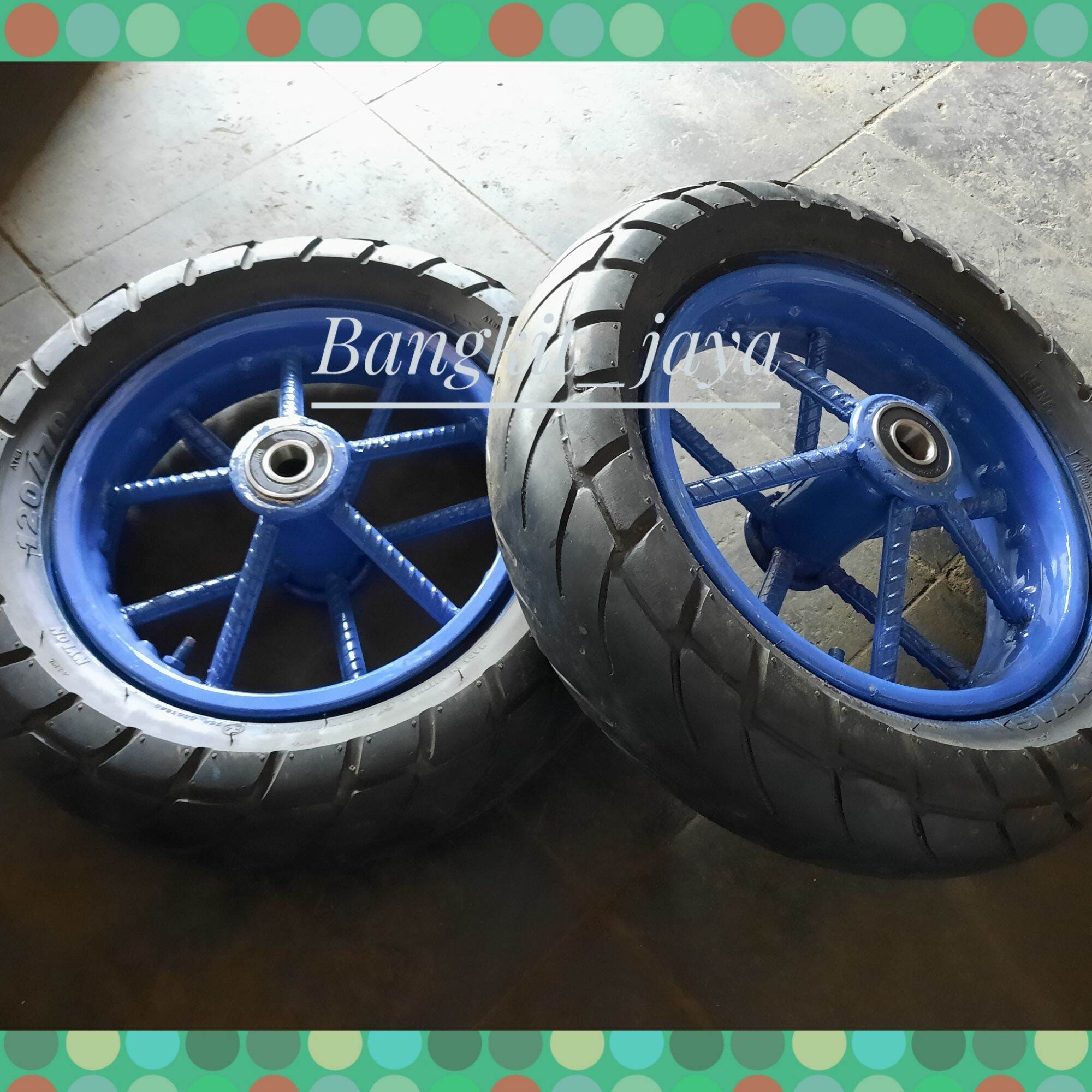 Roda Gerobak Vespa Ring 10/11 Lengkap As Panjang | Lazada Indonesia