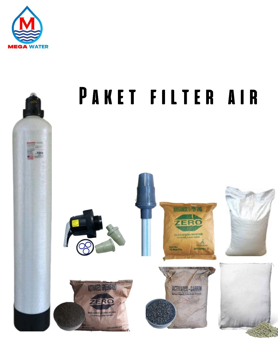 PAKET FILTER AIR TABUNG FRP 1054 NANOTEC | Lazada Indonesia