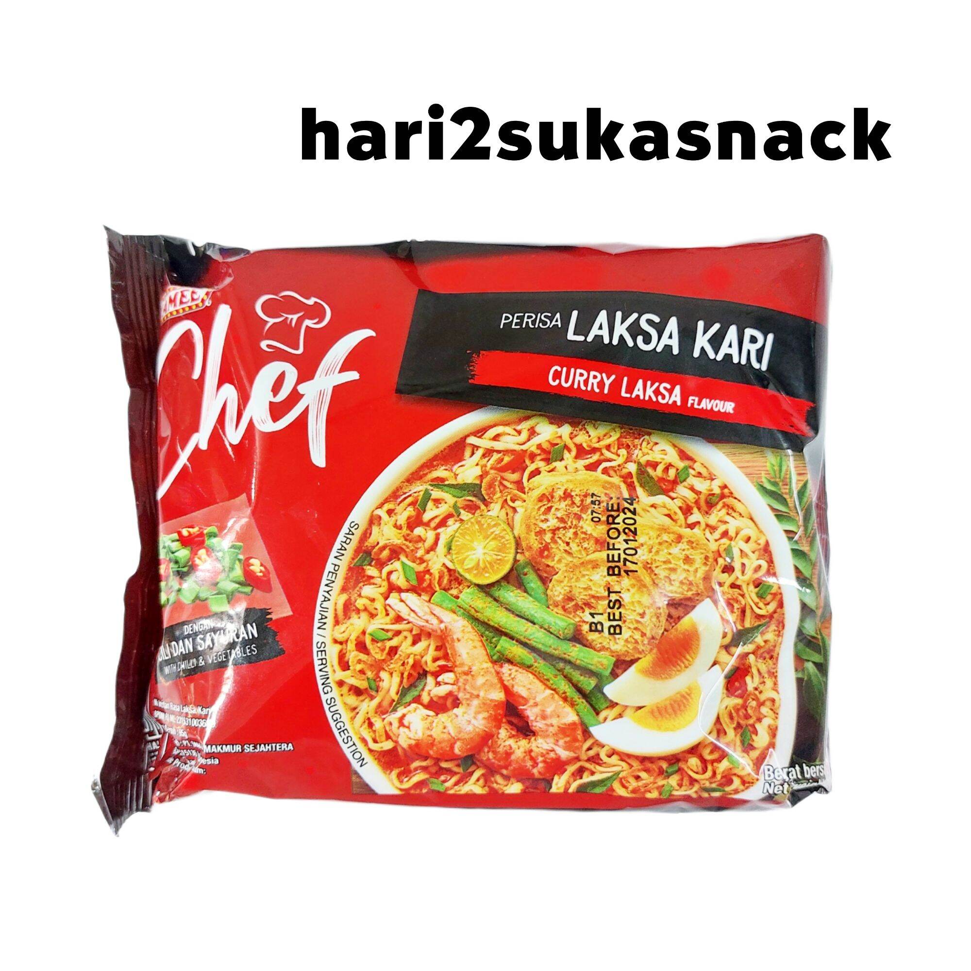Mie Instan Mamee Chef Noodle Malaysia LONTONG / LAKSA KARI / TOM YUM ...