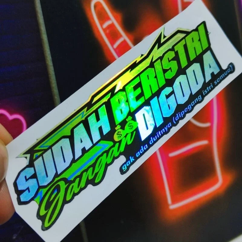 stiker SUDAH BERISTRI JANGAN DI GANGGU, stiker viral, stiker printting ...