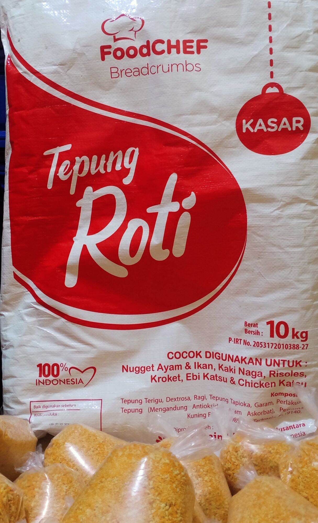1 BALL 10 KG TEPUNG ROTI KASAR FOOD CHEF MIX/Tepung Roti kasar/Tepung ...