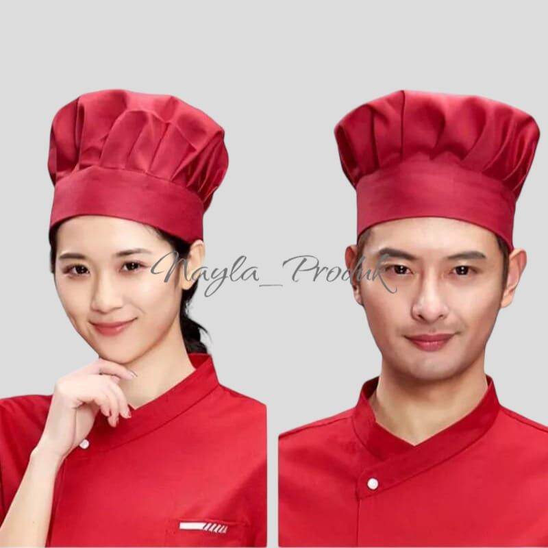 Topi Chef Dewasa / Topi Koki Model Jamur Murah Meriah All Size | Lazada ...