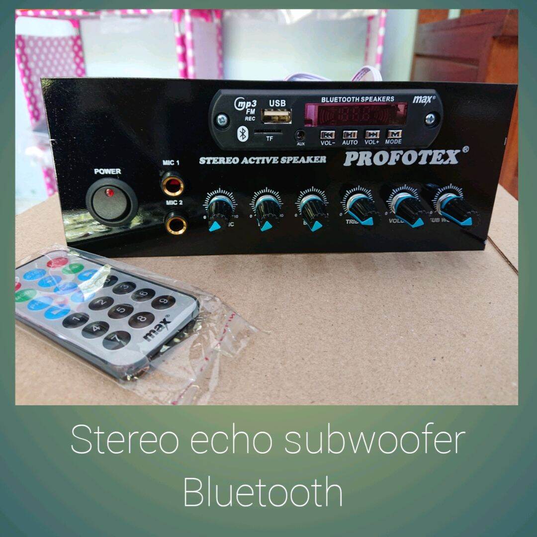 kit modul mesin speaker aktif profotex stereo echo subwoofer plus Mp3 ...