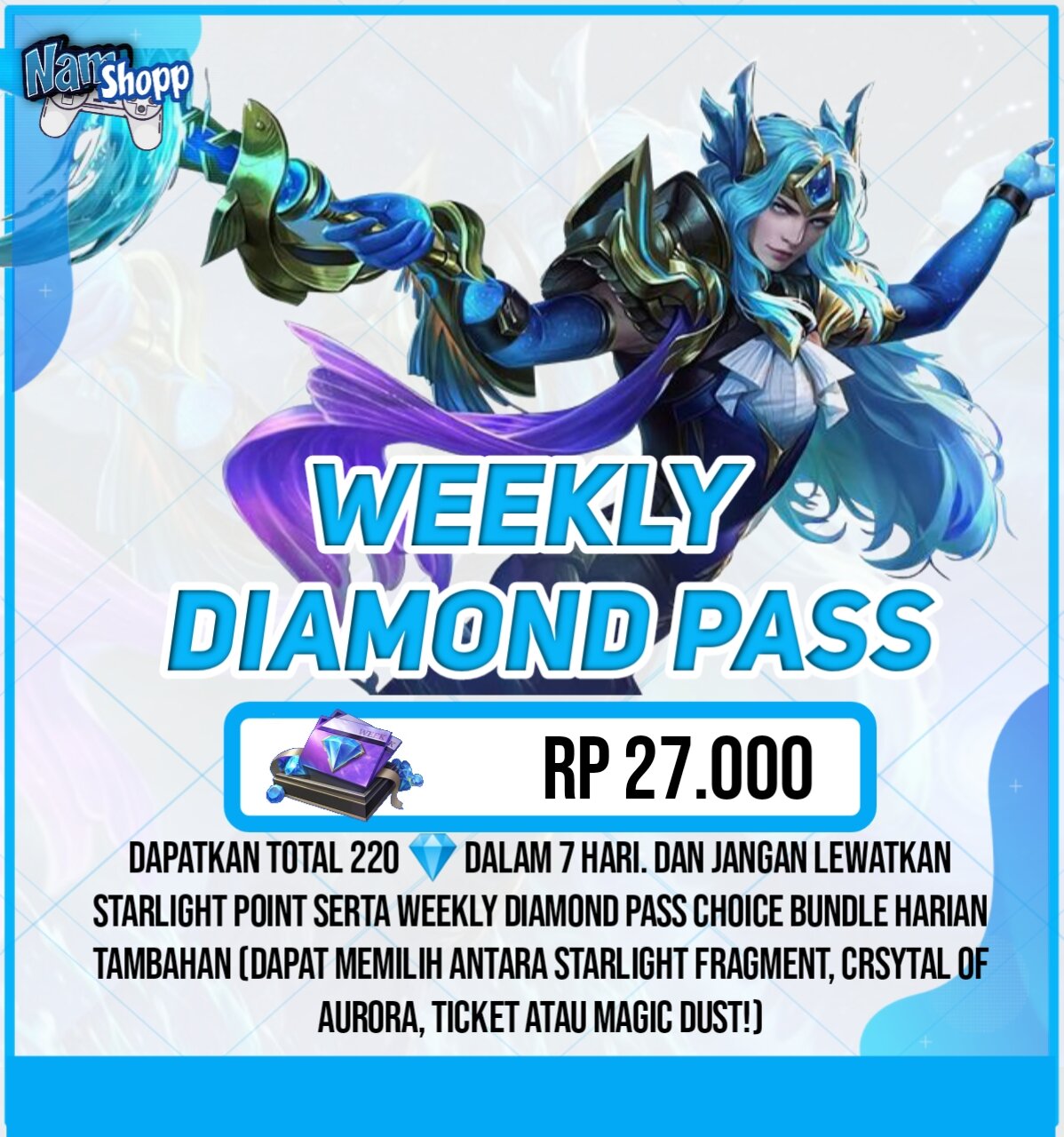 Weekly Diamond Pass Mobile Legends | Lazada Indonesia