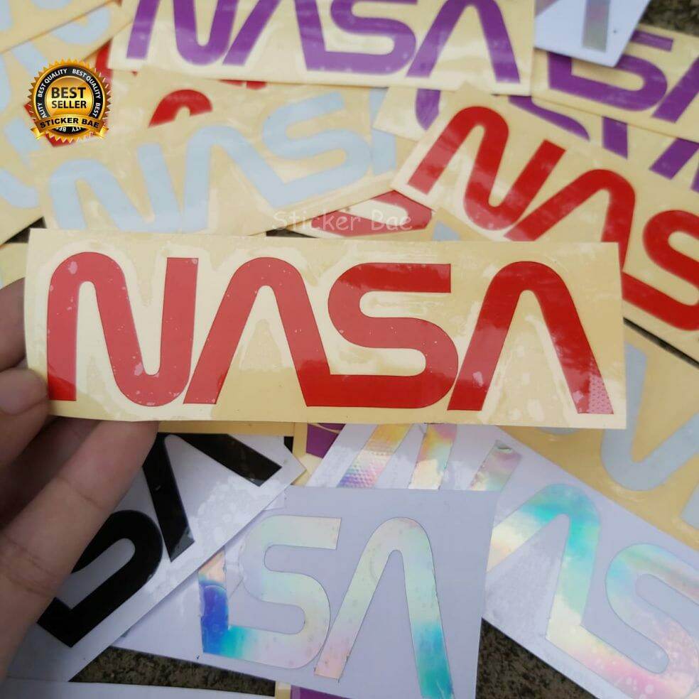 Stiker nasa sticker laptop helm motor cutting murah TULISAN NASA ...