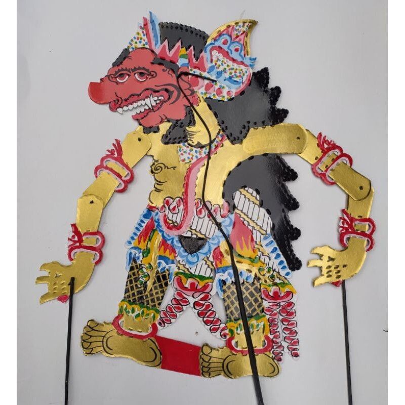 MAINAN ANAK WAYANG KULIT KERTAS BUTO PATIH PRAHASTO HIASAN DINDING ...
